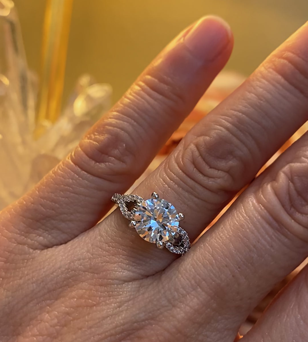 Ivy & Bauble CZ Ribbon Engagement Ring